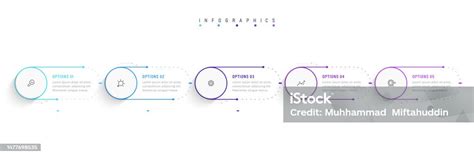 아이콘과 5가지 옵션 또는 단계가 있는 벡터 인포그래픽 레이블 디자인 템플릿입니다 프로세스 다이어그램 프레젠테이션 워크플로 레이아웃 배너 플로우 차트 정보 그래프에 사용할