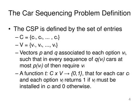 Ppt A Grasp Heuristic To The Extended Car Sequencing Problem Powerpoint Presentation Id 4848010