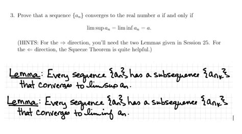 Answered 3 Prove That A Sequence A Converges Bartleby