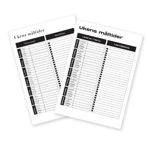 Hundtrening Ukeplan Mal Nameless