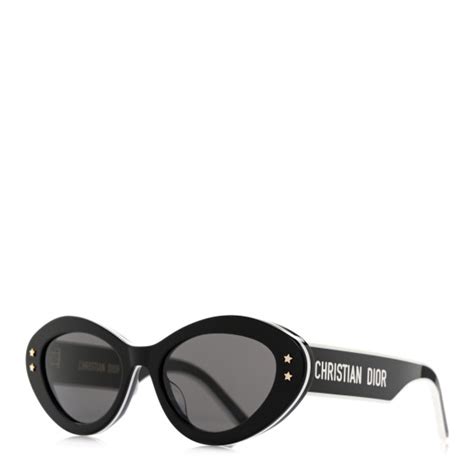Christian Dior Acetate Diorpacific B1u Butterfly Sunglasses Black