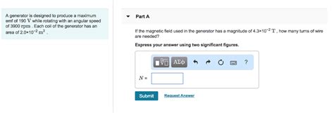 solved a generator is designed to produce a maximum emf of
