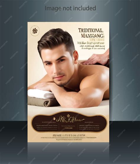 Man Traditional Spa Massage Therapy Flyer Design Premium Ai Generated
