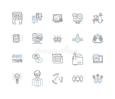 Risk Assessment Line Icons Collection Vulnerability Consequences