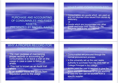 Accounting Of Consumables And Fixed Assets Pdf