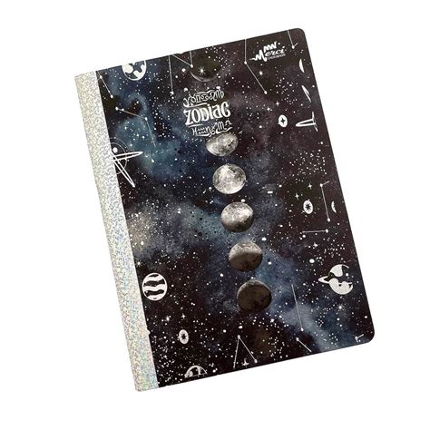 Caderno Colegial Zodiac Lua 80 Folhas Papelaria Fofa Extraordinário Meu