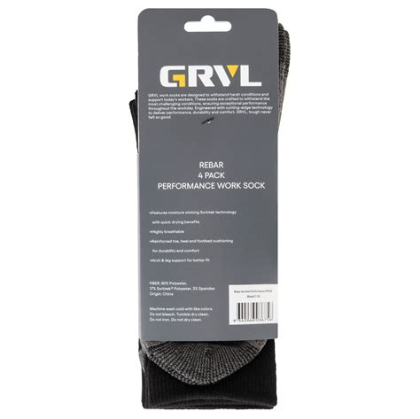 Grvl Rebar Socks 4 Pack Worklocker Australia