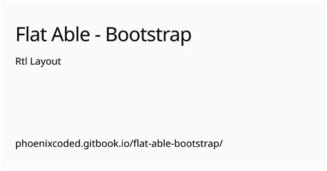 Rtl Layout Flat Able Bootstrap