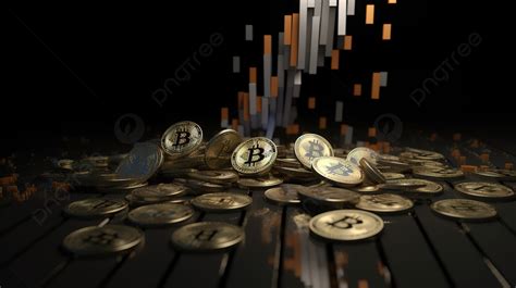 Cryptocurrency Value Crash In 3d Rendering Background Graph Down