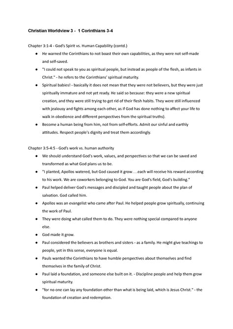 Christian Worldview 3 1 Corinthians 3 4 Christian Worldview 3 1