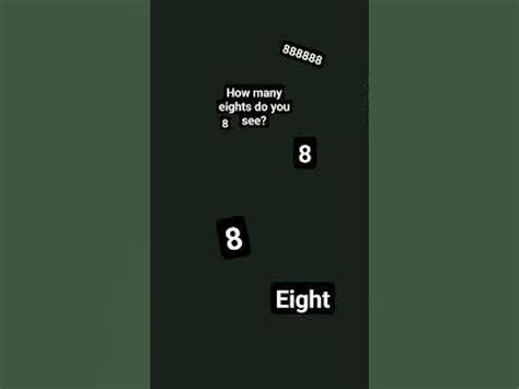 how many eights do you see? 8 - YouTube