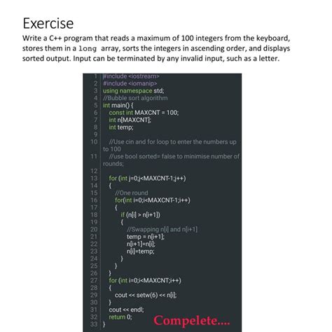 Solved Exercise Write A C Program That Reads A Maximum Of