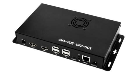 Waveshare Poe Ups Base With Enclosure For Raspberry Pi Cm4 Ws 22849