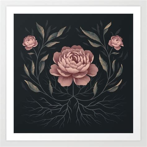 Imogen Oh Art Prints Illustration Peony Illustration