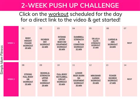 Free Push Up Challenge For Women Simple Mom Fitness
