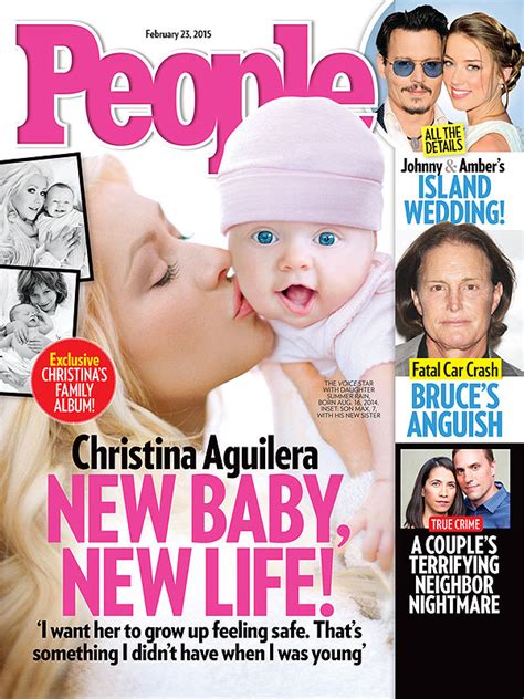 Hot Shots Christina Aguilera Introduces Daughter Summer Rain That