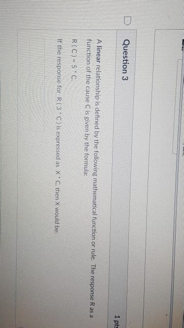 Solved Dquestion Pts A Linear Relationship Is Defined By Chegg
