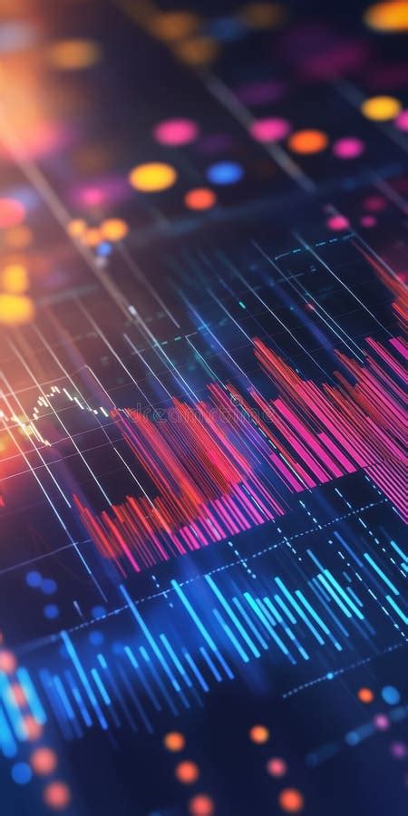 Colorful Digital Data Visualization With Graphs And Patterns Stock Illustration Illustration