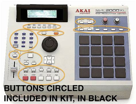 Mpc 2000xl Red Replacement Button Kit Fits Akai Mpc2000xl
