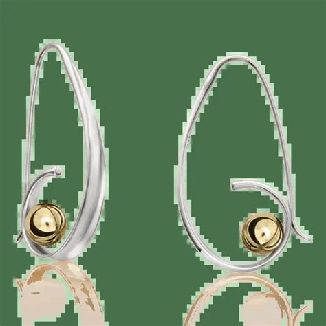 Gold And Silver Crosswind Earrings Atlanta Diamond Design