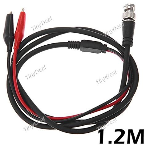 1 2m 50ohm BNC Male To Alligator Crocodile Clip Test Lead Coaxial Cable