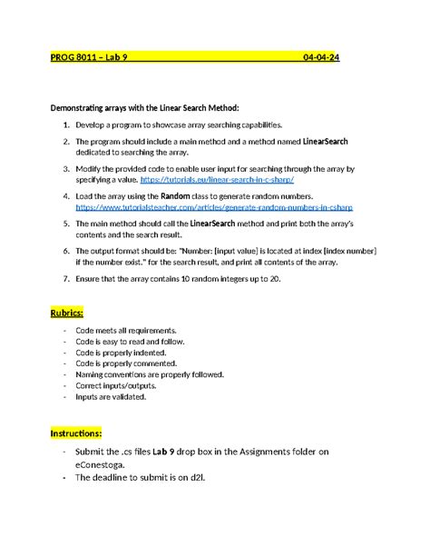 Prog 8011 Lab 9 F24 Assignment 4 Prog 8011 Lab 9 04 04 2 4 Demonstrating Arrays With The