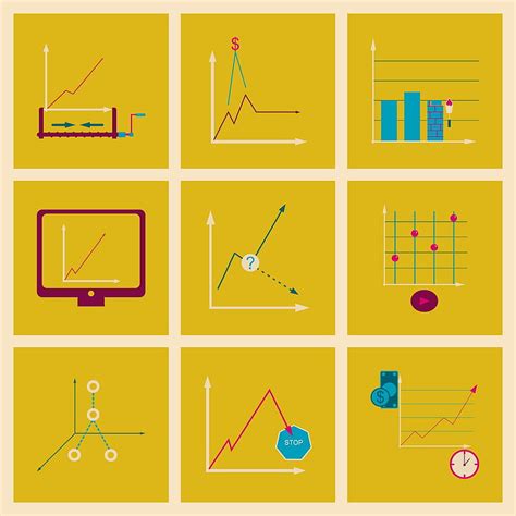 세련 된 플랫 디자인 아이콘 그래프 벡터의 개념 Ai Eps Uidownload