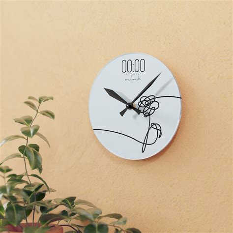 Bts Clock Acrylic Wall Clock Bangtan Sonyeondan Clock Zero Oclock