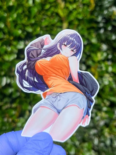 Anime Girl Sticker Waifu Vinyl Decal Laptop Waterproof Etsy