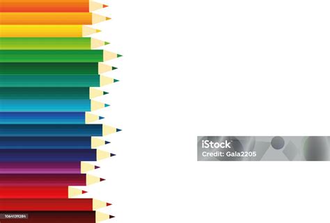 다채로운 Pencis입니다 흰색 배경 벡터 0명에 대한 스톡 벡터 아트 및 기타 이미지 0명 갈색 개념 Istock