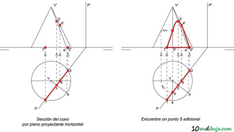 Secciones En Sistema Diédrico Poliedros Y Cuerpos De Revolución 10