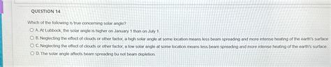 Solved QUESTION 14Which Of The Following Is True Concerning Chegg
