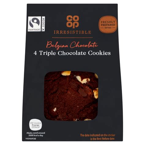 Co Op Irresistible Belgian Chocolate Triple Chocolate Cookies Co Op