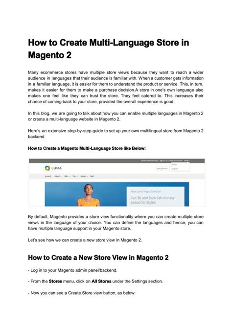 PPT How To Create Multi Language Store In Magento 2 PowerPoint