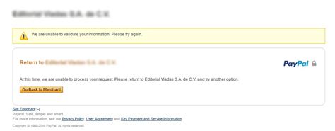 We Are Unable To Validate Your Information Error Paypal Community
