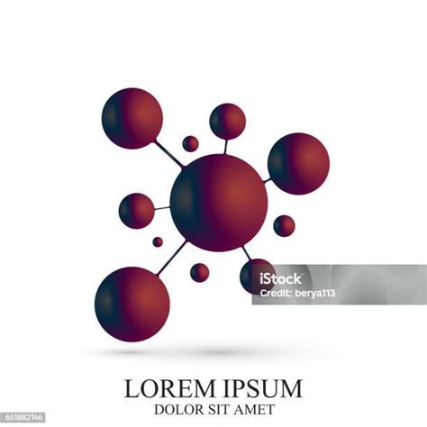 3d Logotype Ikon Dna Dan Molekul Vektor Template Logo Untuk Kedokteran