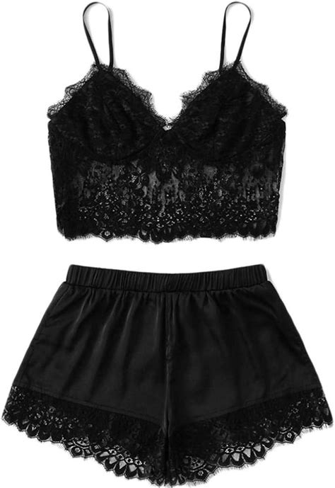 Qqqqc Conjuntos De Lencería Para Mujer Lencería Sexy Para Mujer Ropa De Dormir De Encaje