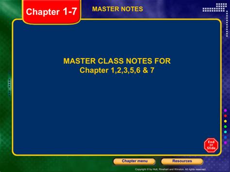 Master 1st Semester Notes Ch 1 2 3 5 6 7 Midterm Prep