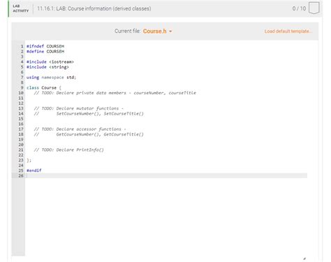 Solved Given Main Define A Course Base Class With Chegg