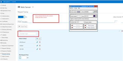 Accessibility A Y Manage Iis Net Web Server Authorization Colour