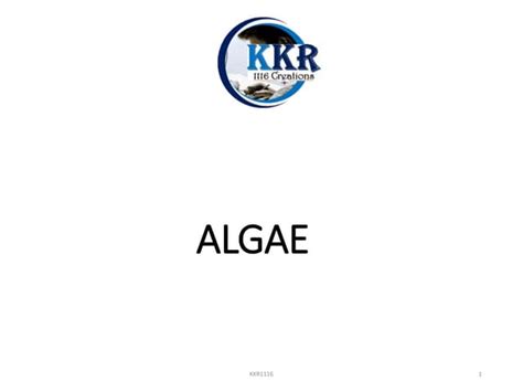 Phycology Of Algae Pptx