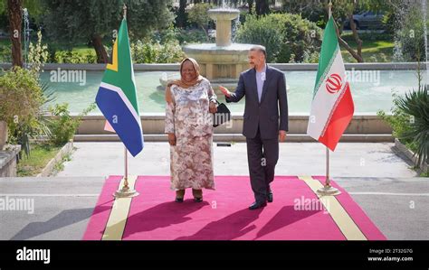 Tehran Iran 22nd Oct 2023 Iranian Foreign Minister Hossein Amir