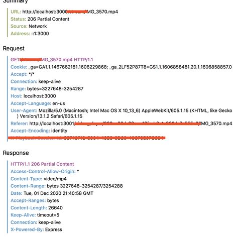 node js why is my express js server failing the initial chunk stream