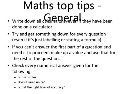 Maths Exam Top Tips Maths Top Tips Algebra
