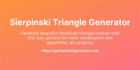 Sierpinski Triangle Generator Get Random Generator