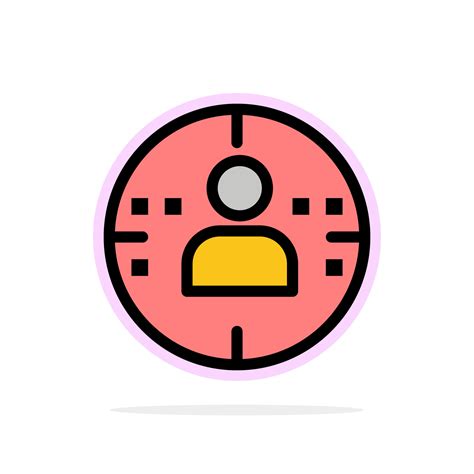 Man Profile Marketing Abstract Circle Background Flat Color Icon 14328689 Vector Art At Vecteezy