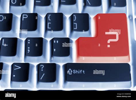 Computer Keyboard With Question Mark Stock Photo Alamy