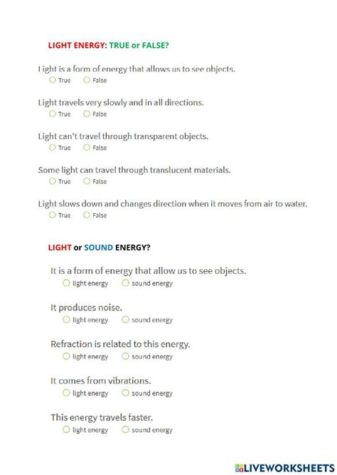 Science Unit 6 Free Interactive Worksheets 2046766