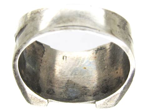 Silver B Ring - The Antique Jewellery Company
