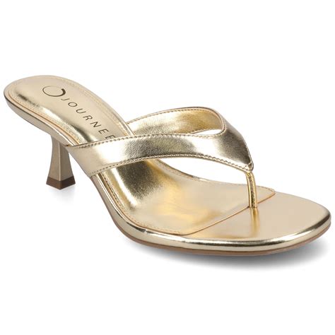 Journee Womens Danielle Kitten Heel Flip Flop Sandals